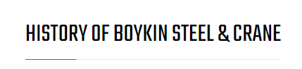 About us – Boykin Steel & Crane